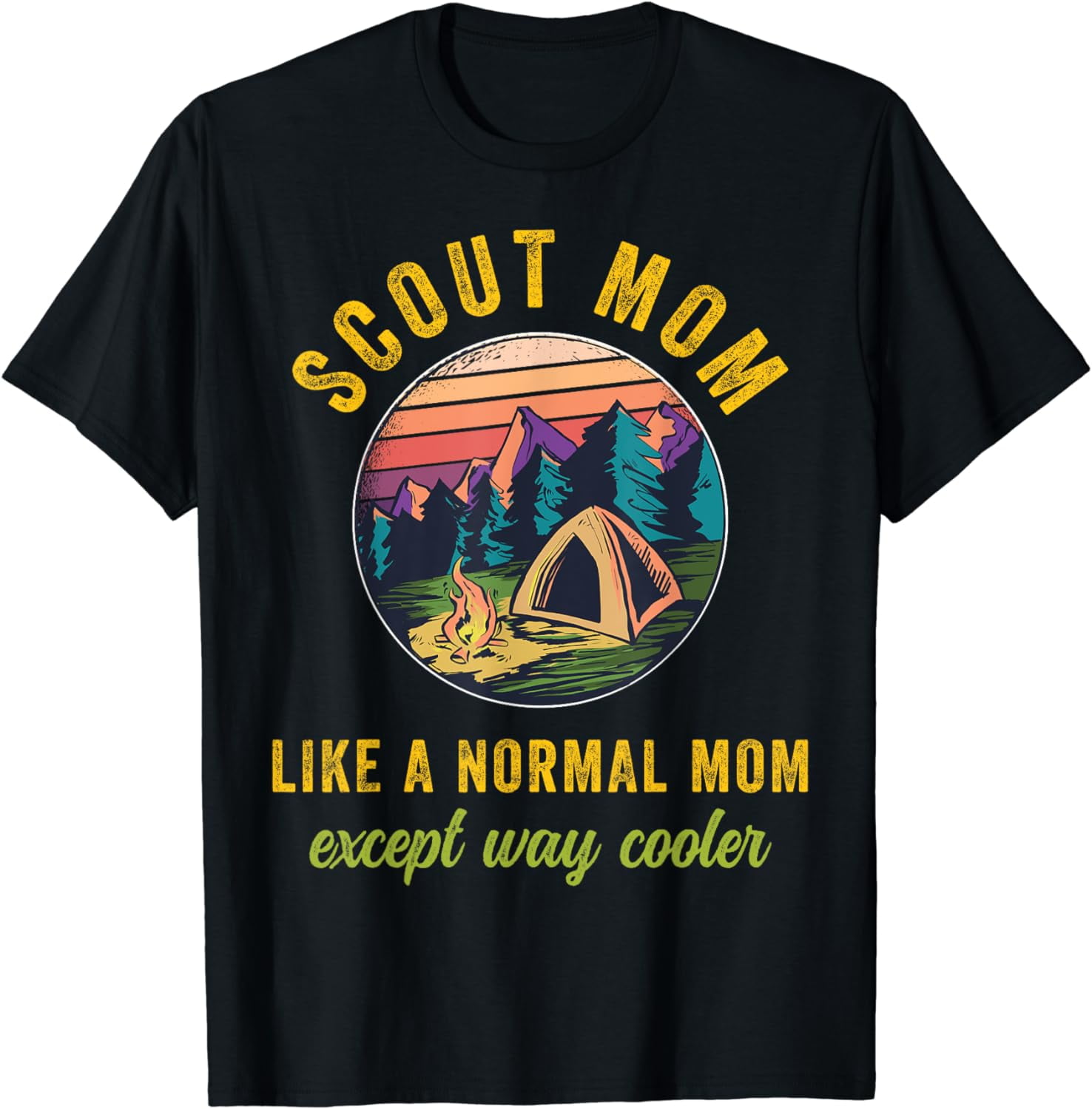Scout Mom Scouting Troop Leader Boys Girls Camping Lovers T-Shirt ...