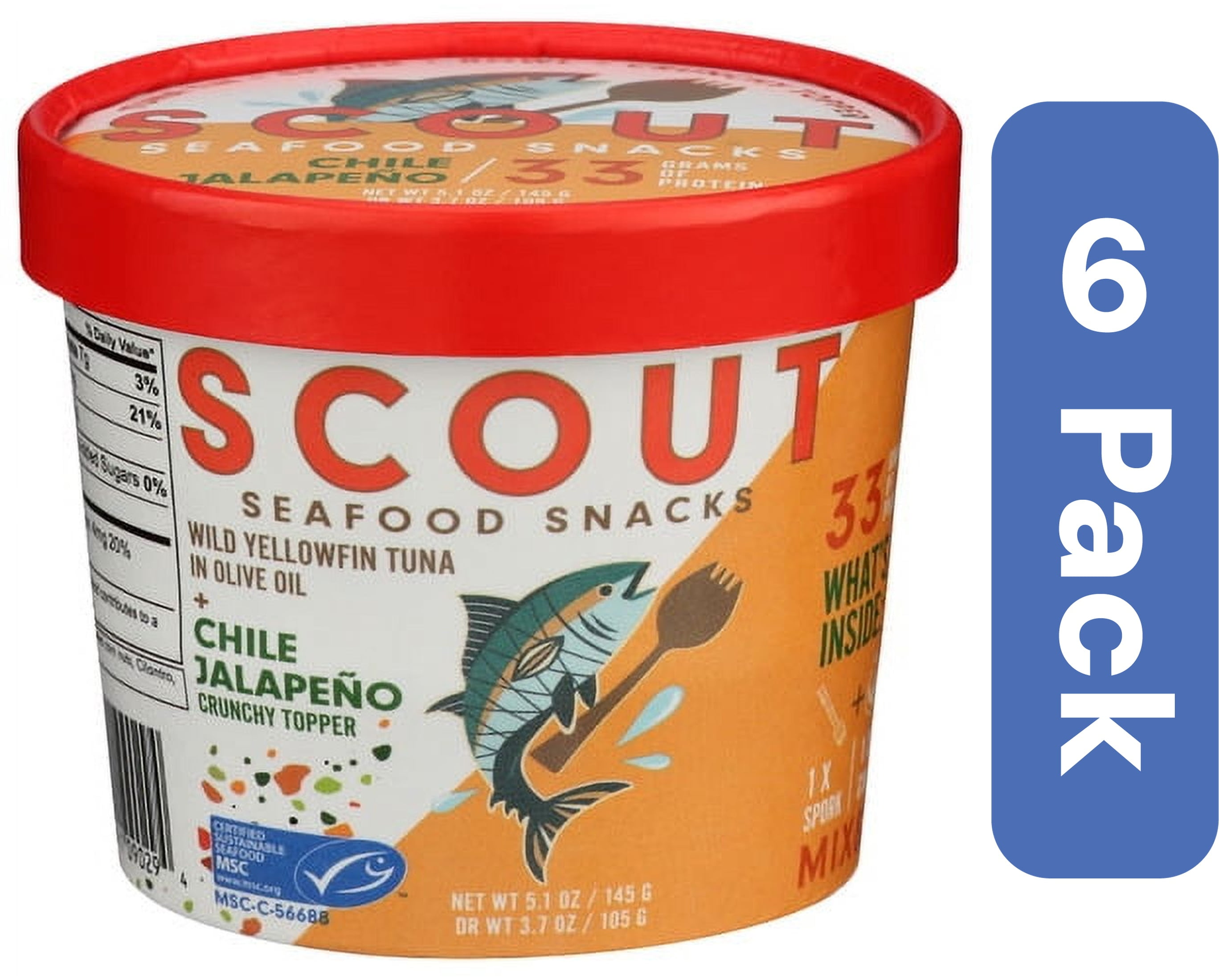 Scout Tuna Chile Japanese Snack Kit 5.1 oz (Pack Of 6) - Walmart.com