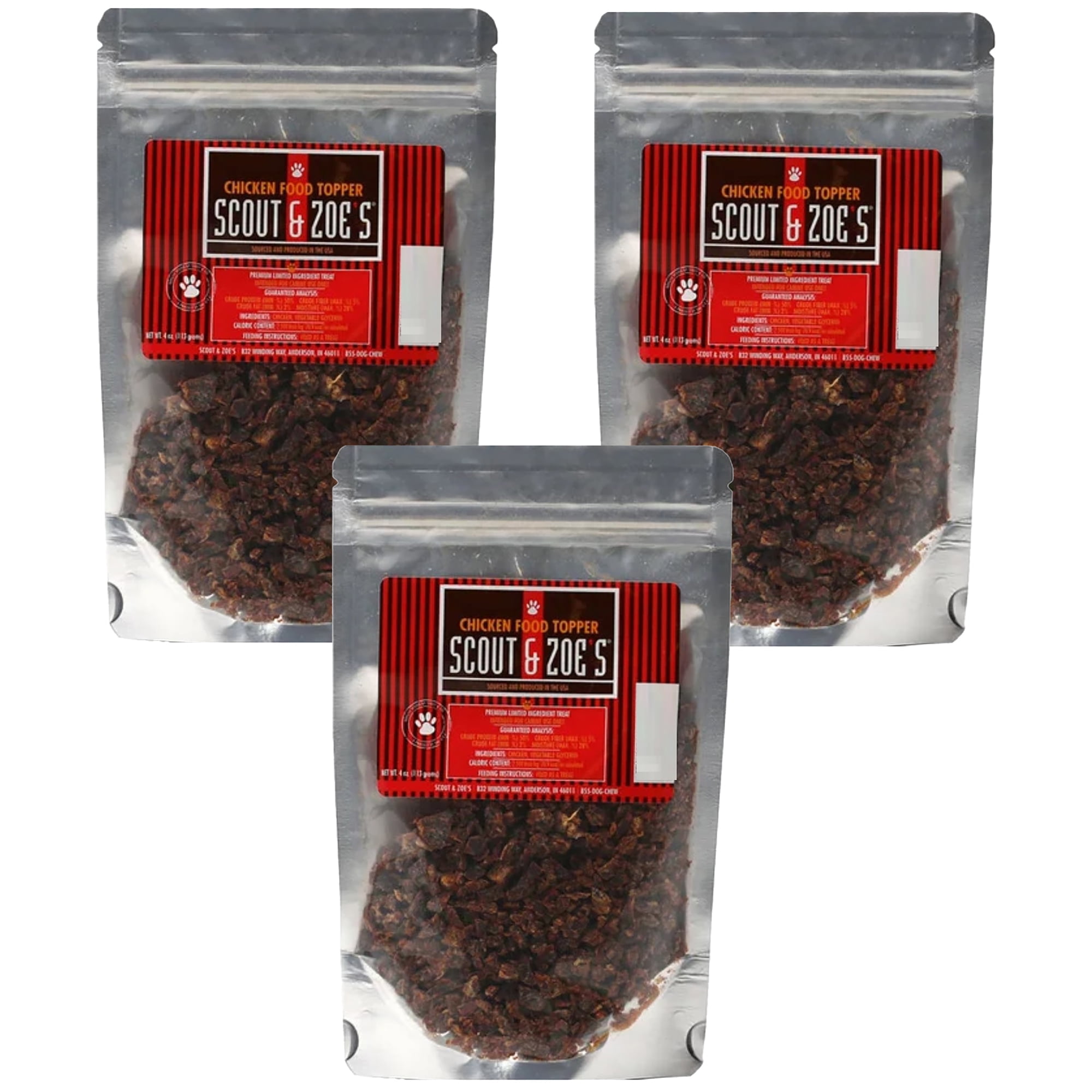 Scout & Zoe's: Pet Food Topper - Chicken - 3 Packs, 4oz Bags - Dogs ...