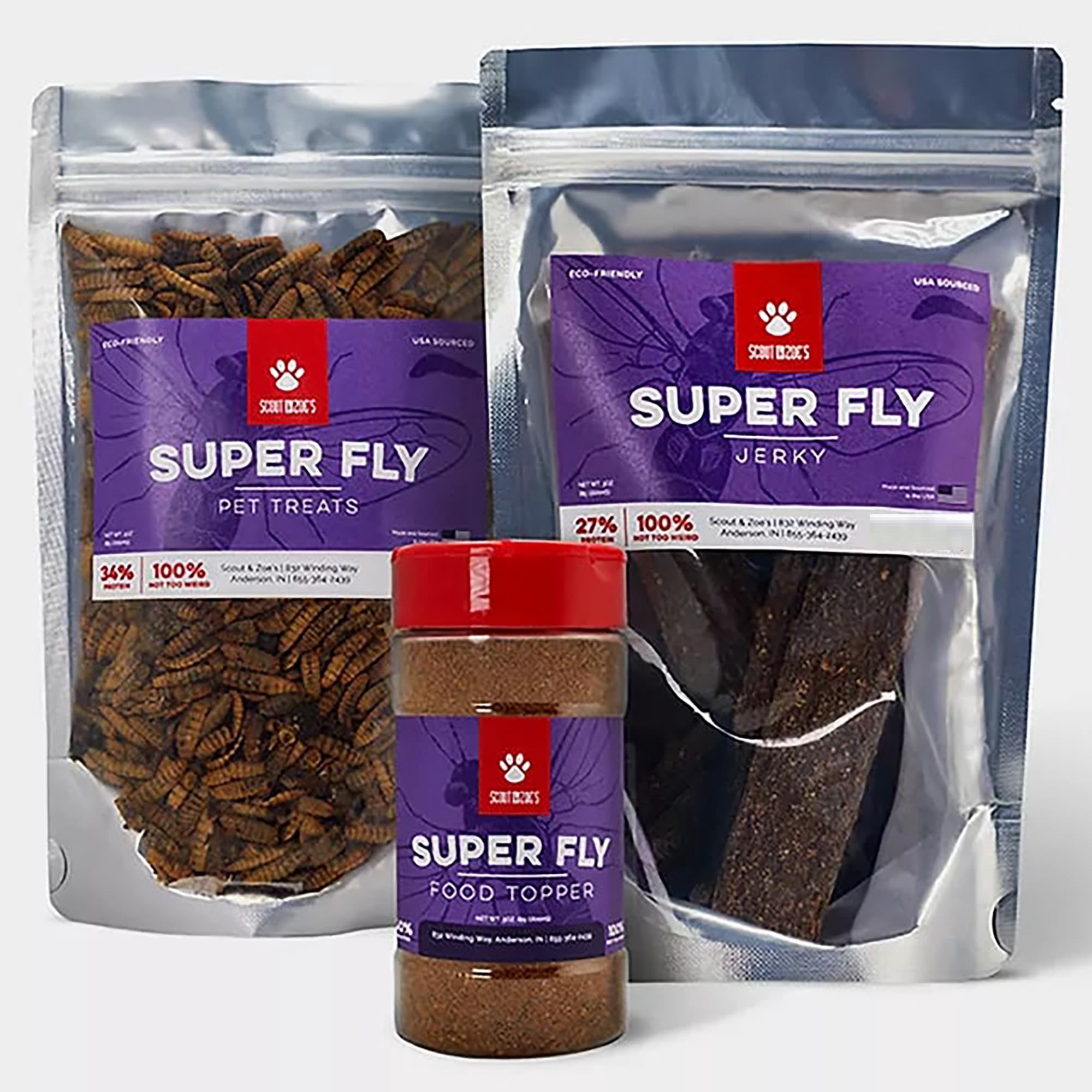 Scout & Zoe's: Super Fly Black Soldier - Swarm Trio - Dog Treat Variety ...