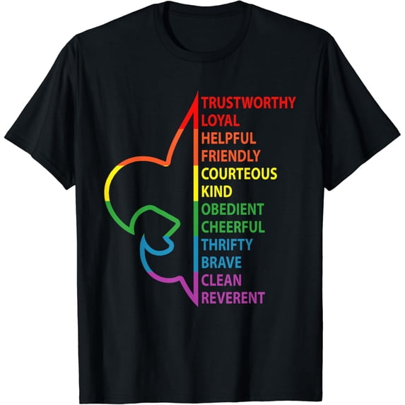 Scouting Law | Scouting Camping Rainbow Colorful T Shirt - Walmart.com