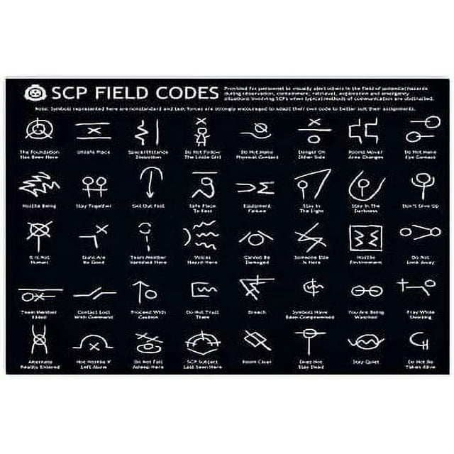Scp Field Codes Vintage Metal Sign Funny Metal Poster Plaque Wall Art ...