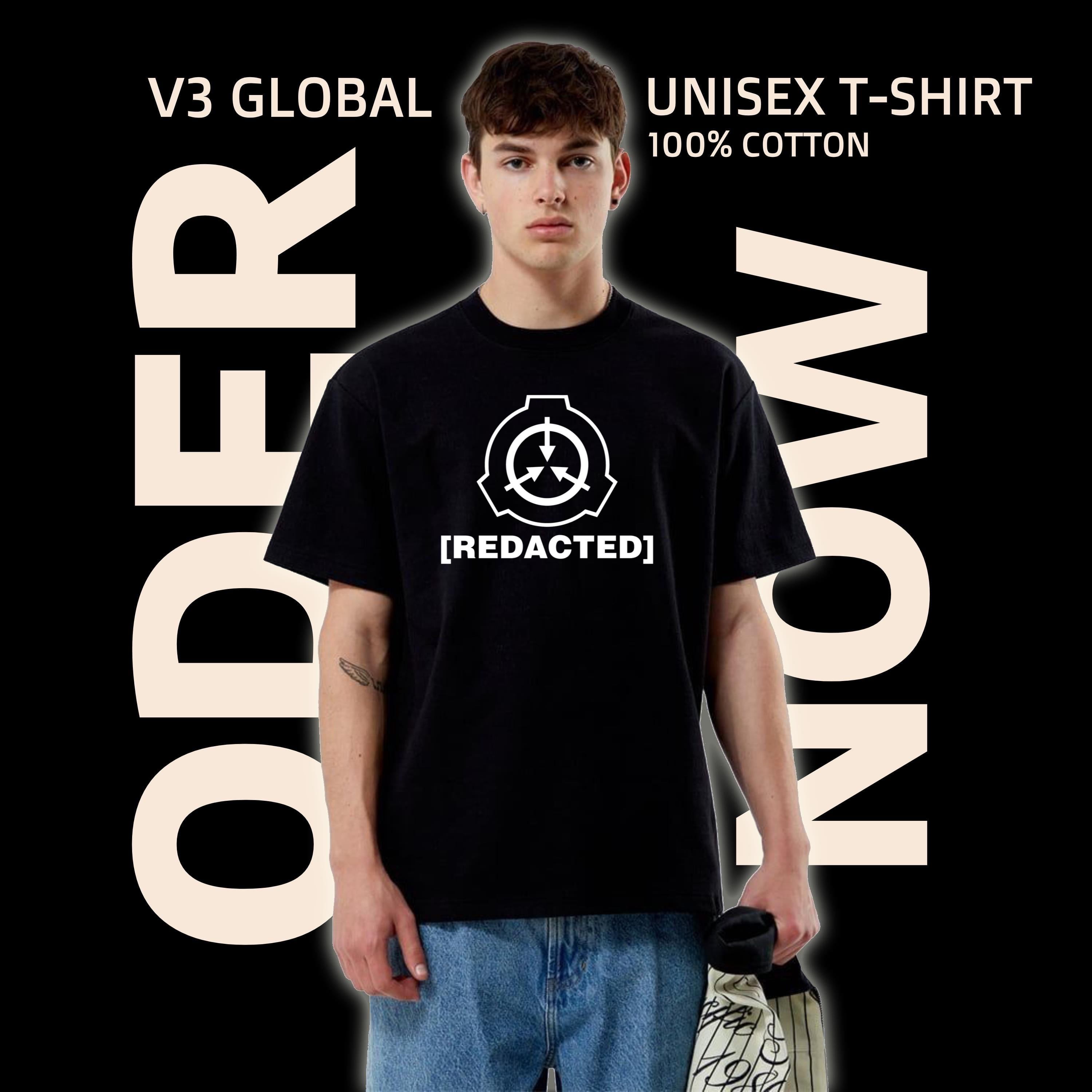 Scp Foundation Redacted T-Shirt, for men & women, up to size 5XL ...