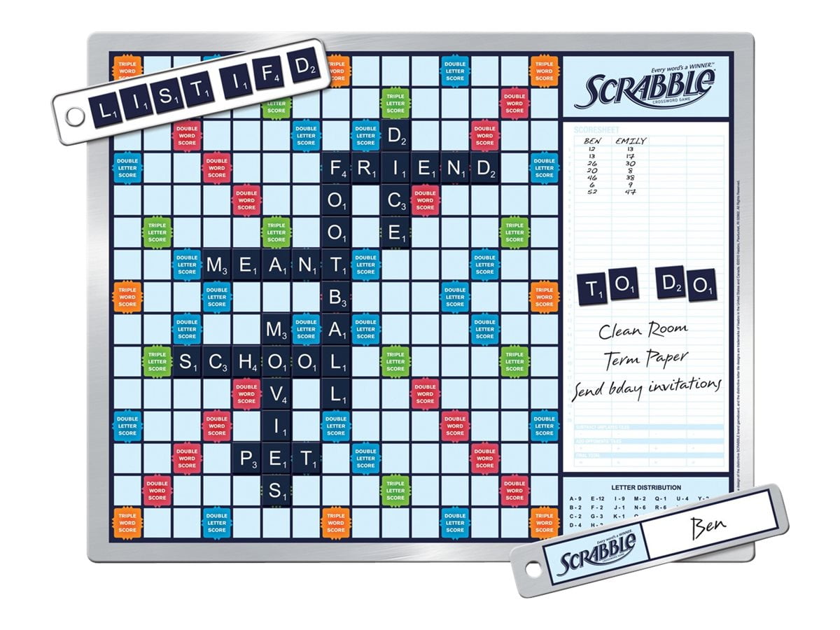 Scrabble - 2-in-1 Message Board Edition - word game - Walmart.com
