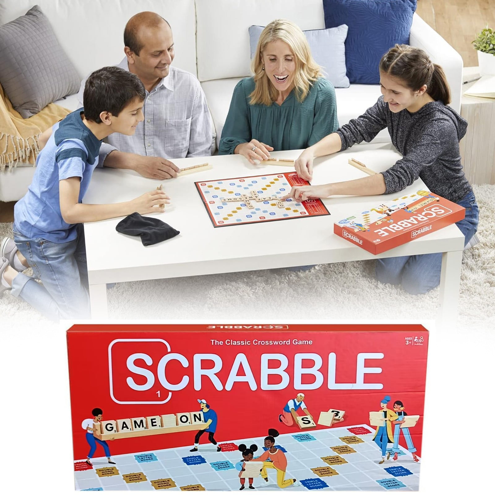 Scrabble Board Game, Fun Family Game For 2-4 Players - Walmart.com