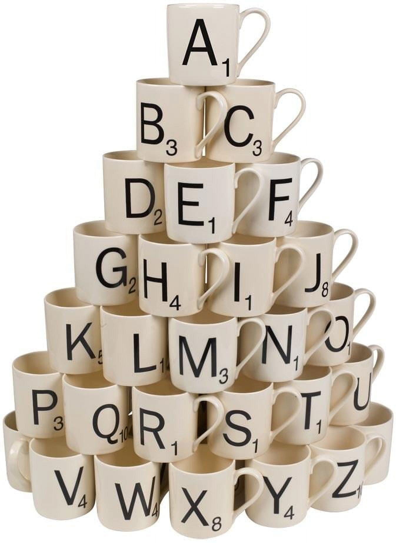 Wild and Wolf Scrabble Coffee Mug - Choose Your Letters Letter D Unisex ...