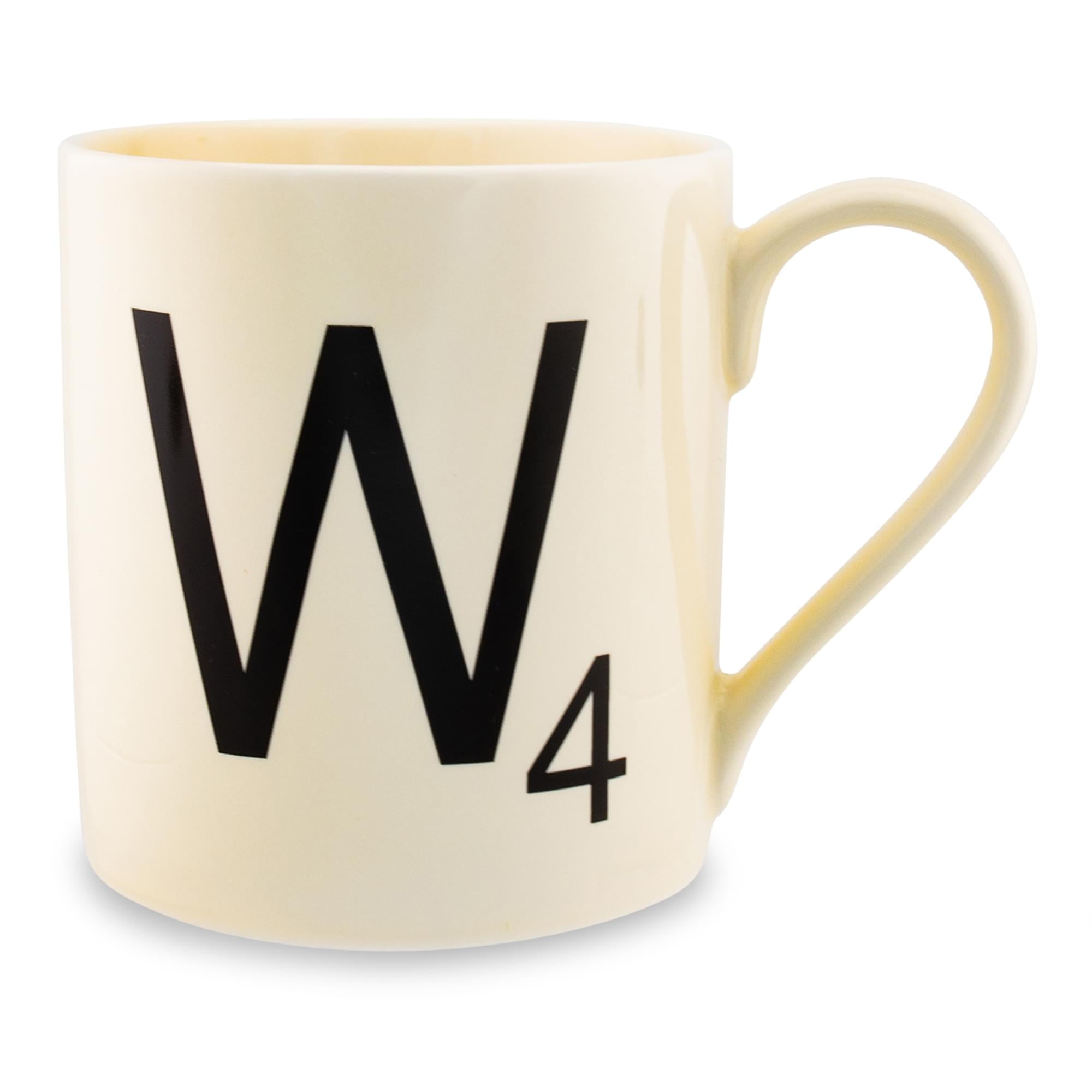 Wild and Wolf Scrabble Coffee Mug - Choose Your Letters Letter W Unisex ...