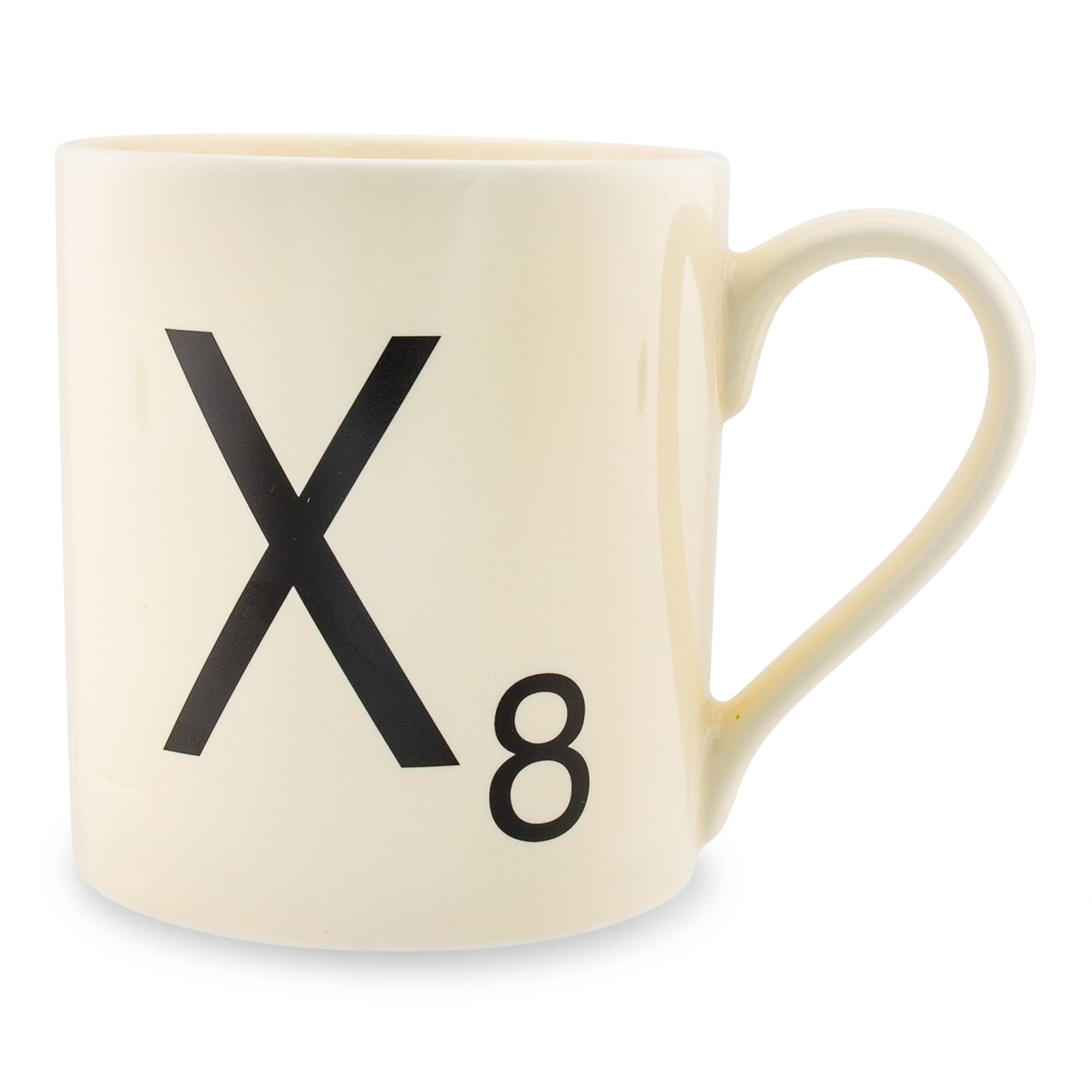 Wild and Wolf Scrabble Coffee Mug - Choose Your Letters Letter X Unisex ...