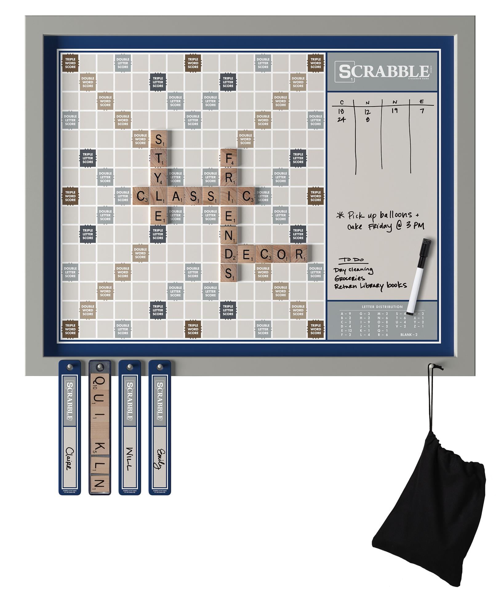 WS Game Company Scrabble Deluxe 2-in-1 Wall Edition - Walmart.com