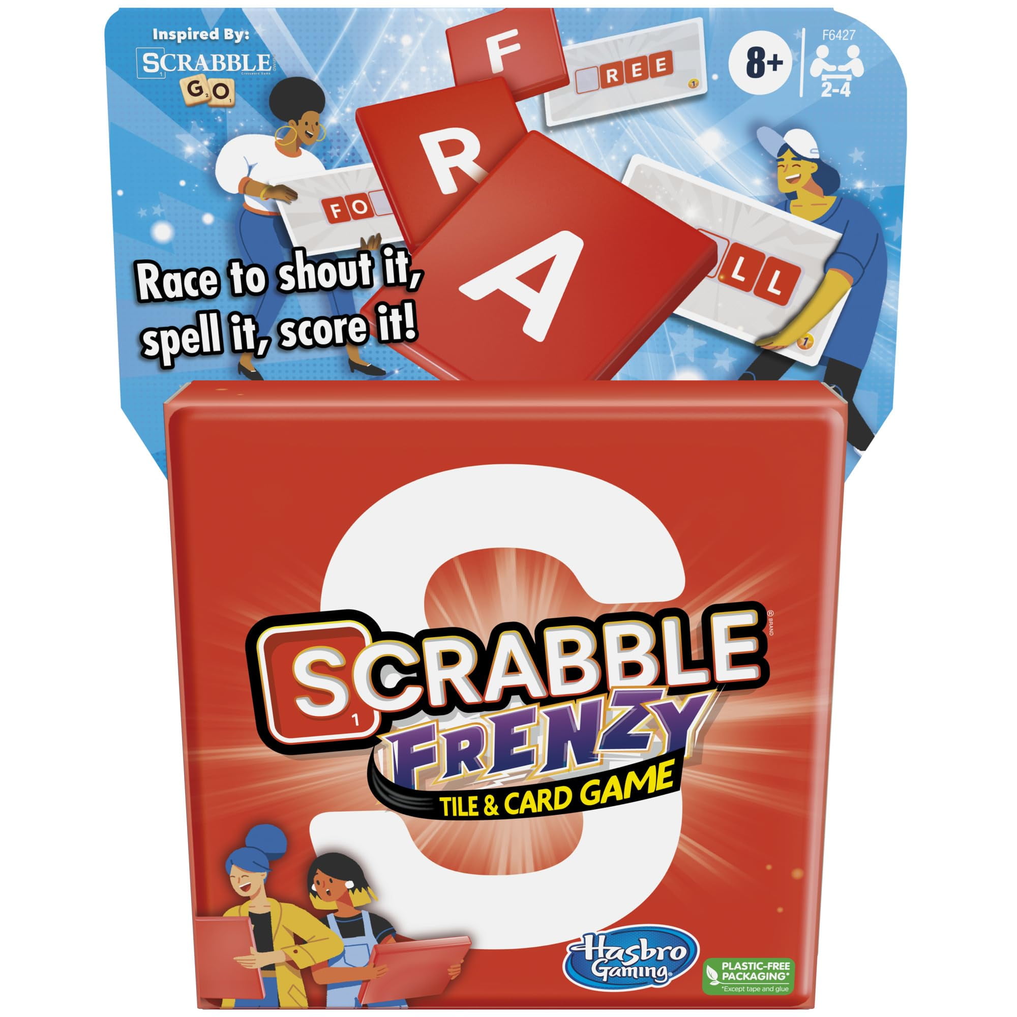 Scrabble Frenzy Tile and Card Game, Fast-Paced Scrabble Game for Family ...