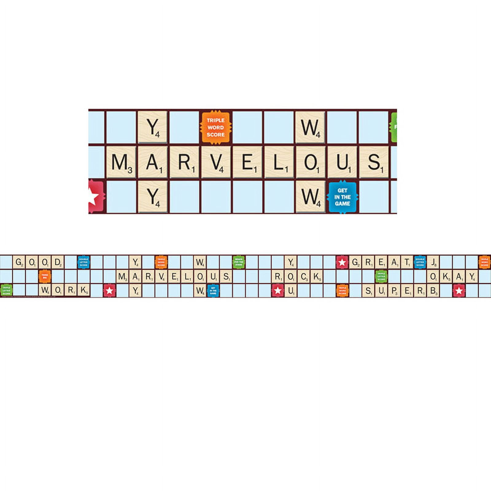 Scrabble Letters Extra Wide Die Cut Deco Trim, 37 Feet | Bundle of 10 ...