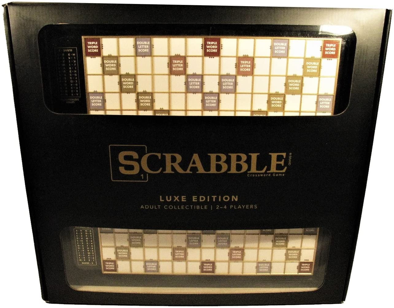 Scrabble Luxe Edition Black Gold Foil Collectible Board Game - Walmart.com
