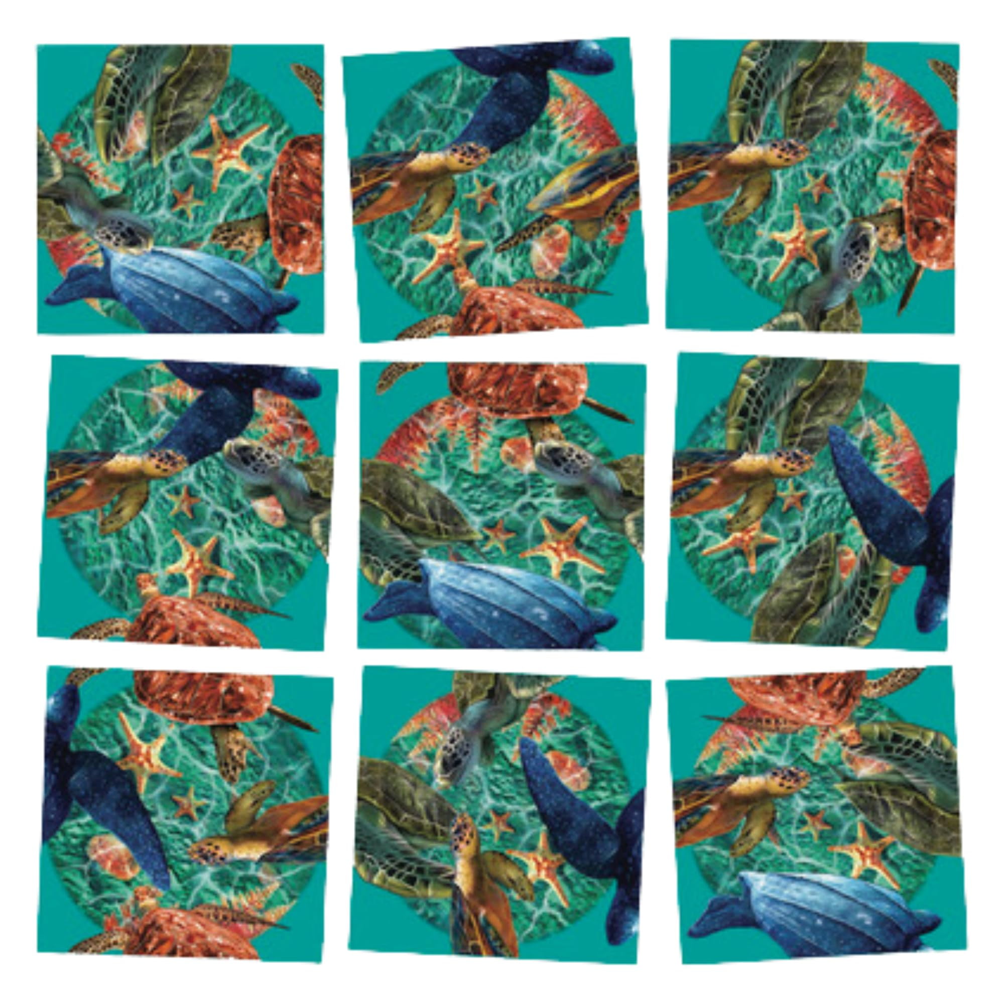 Scramble Squares -Sea Turtles MMF7 -9 Piece Challenging Puzzle ...