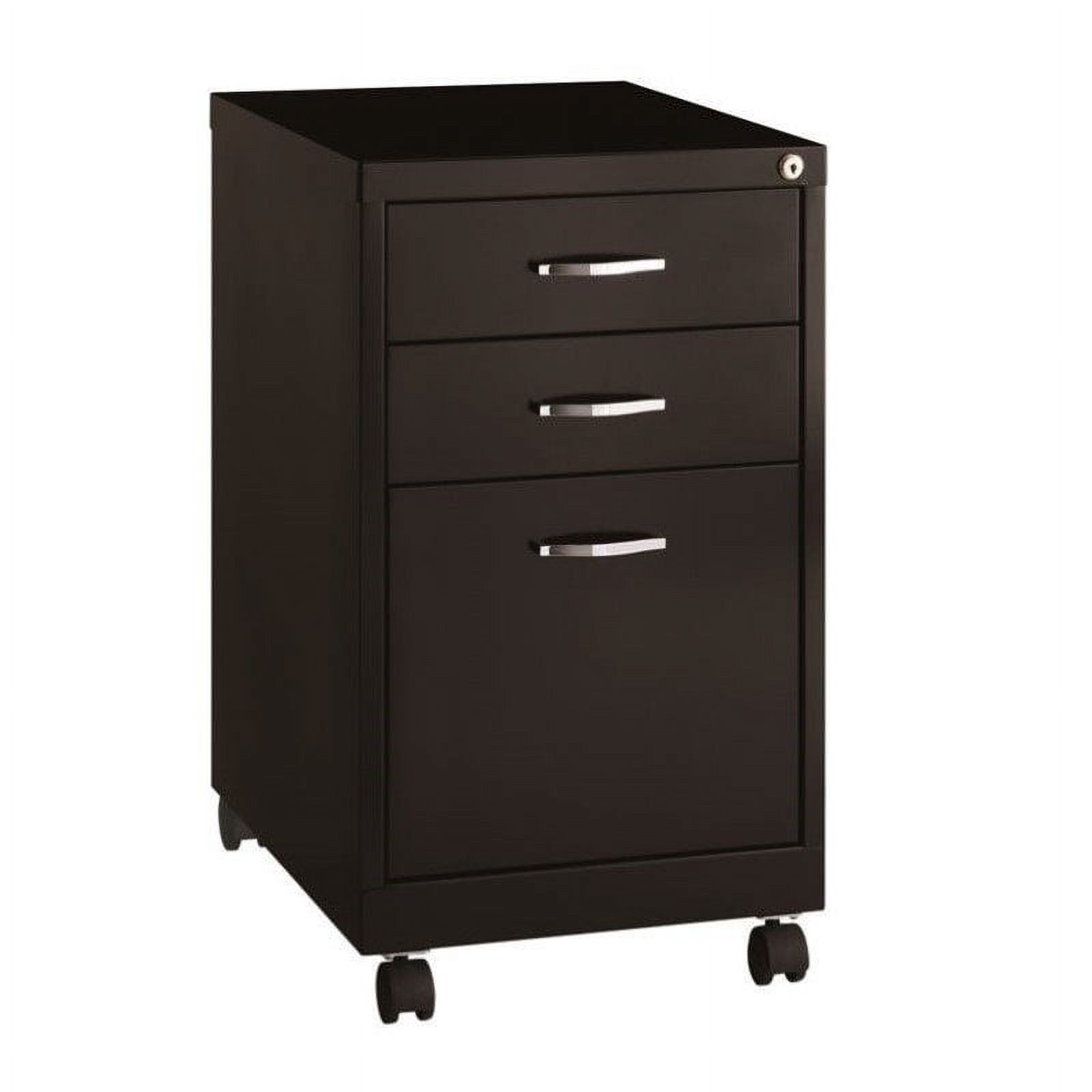 Scranton & Co 19" 3-Drawer Metal Office Mobile Pedestal File Cabinet in ...