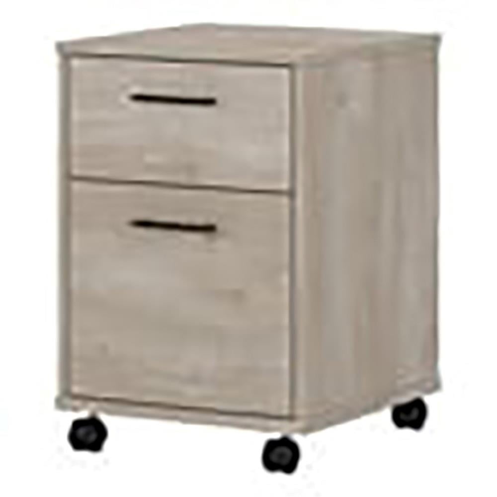 Scranton & Co 2 Drawers Contemporary Wood Mobile Pedestal in Gray ...