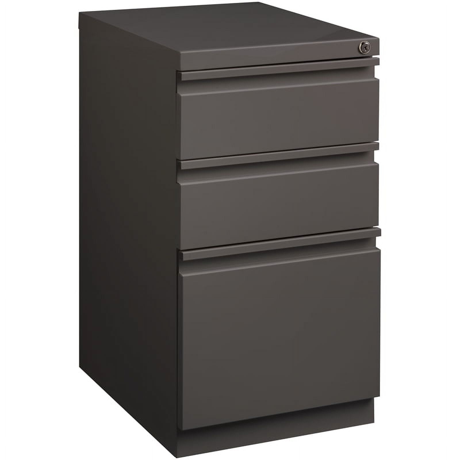 Scranton & Co 20" 3-Drawer Modern Metal Mobile Pedestal File Cabinet in ...