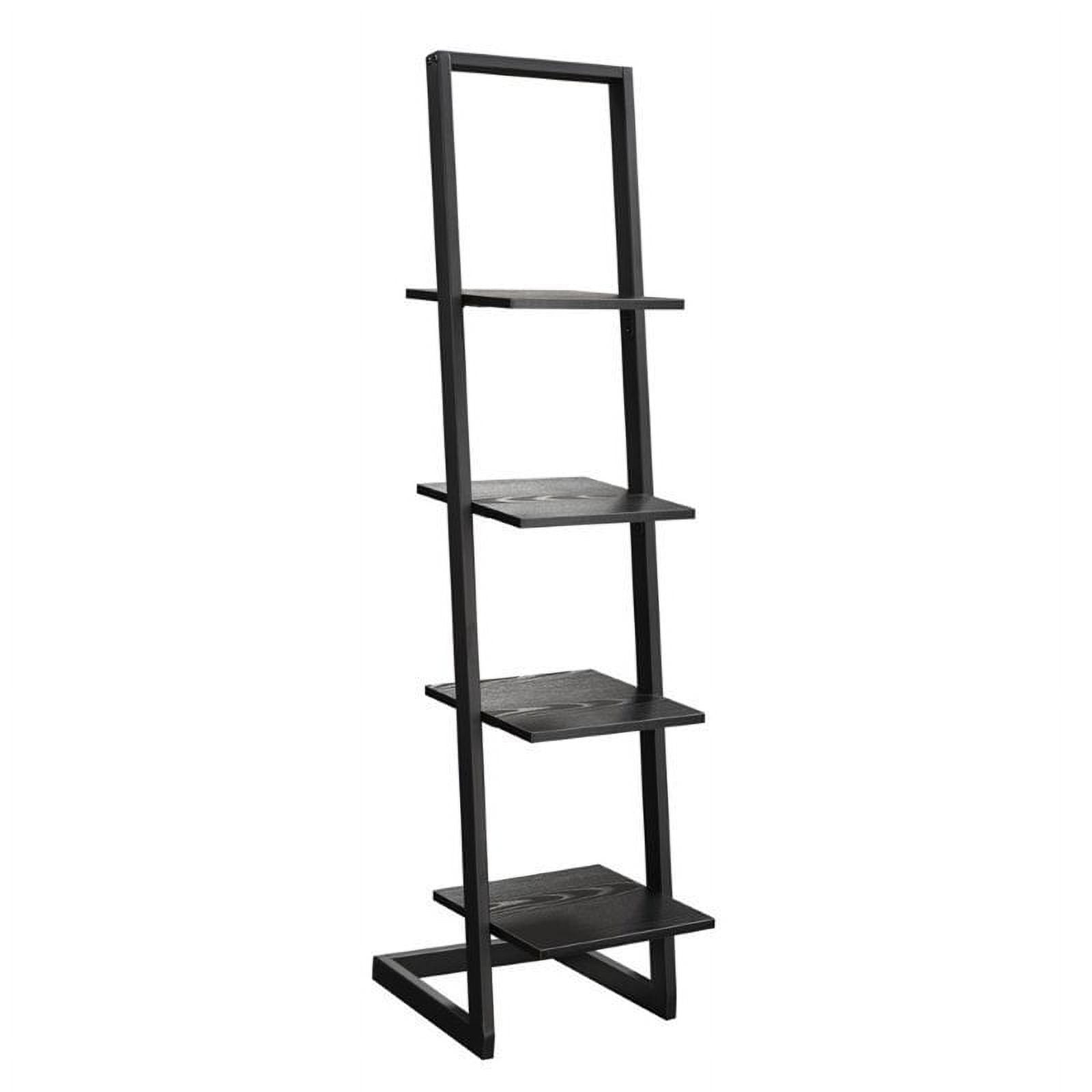 Scranton & Co 4 Shelf Ladder Bookcase in Black - Walmart.com
