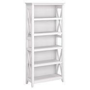Trellis Pattern Side Panels Bookcase White - Walmart.com