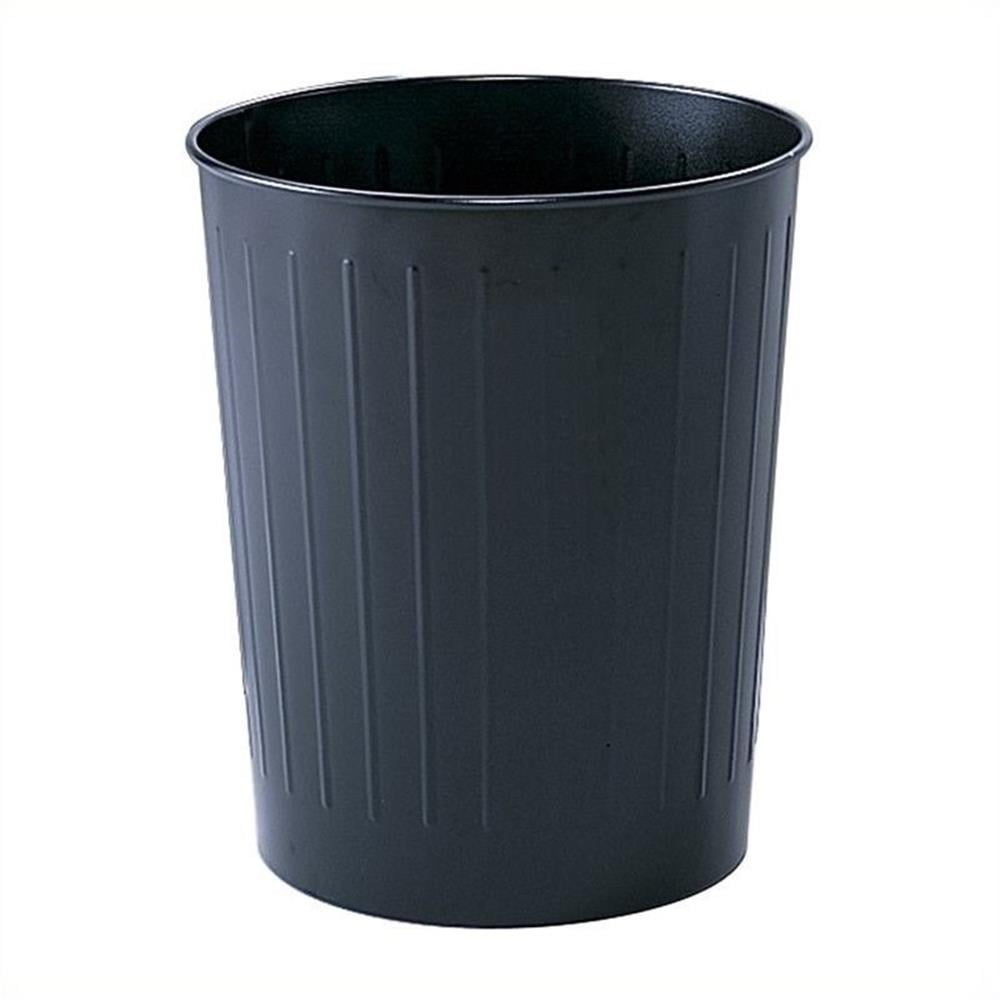 Scranton & Co 6 Gallon Round Steel Trash Can in Black (Set of 6 ...