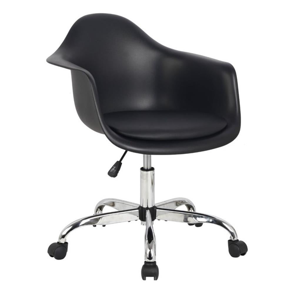 Scranton & Co Contemporary Plastic Bucket Back Swivel Office/Desk Chair ...