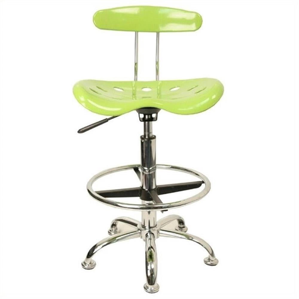 Scranton & Co Drafting Chair in Apple Green and Chrome - Walmart.com