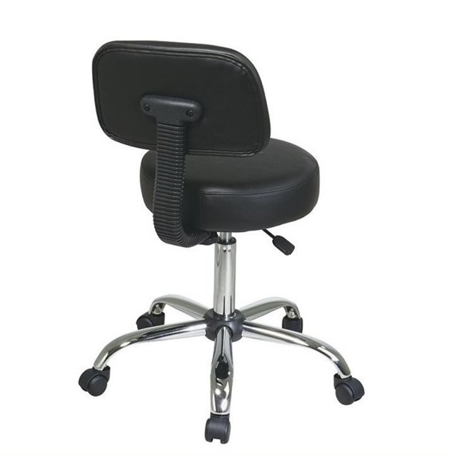 Scranton & Co Drafting Chair in Black and Chrome - Walmart Business ...