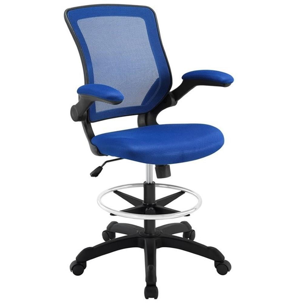 Scranton & Co Mesh Drafting Stool in Blue - Walmart.com