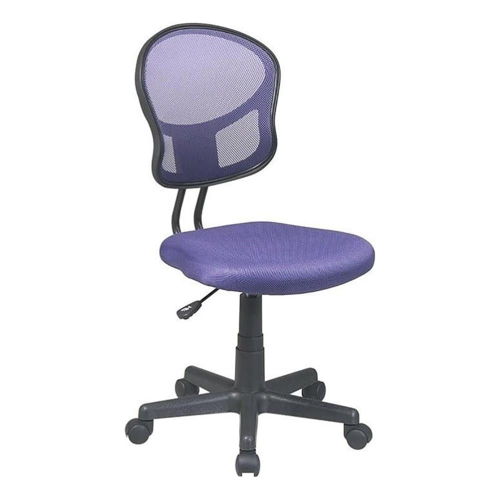 Scranton & Co Modern Mesh Fabric Task Office Chair in Purple/Nylon ...