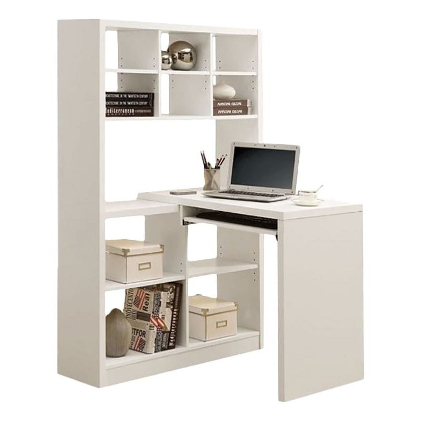 Scranton & Co Modern Wood Left and Right Facing Corner Desk in White ...