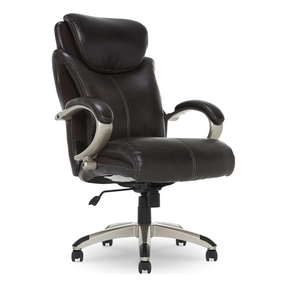 Scranton & Co Traditional Leather Executive Office Chair in Brown ...