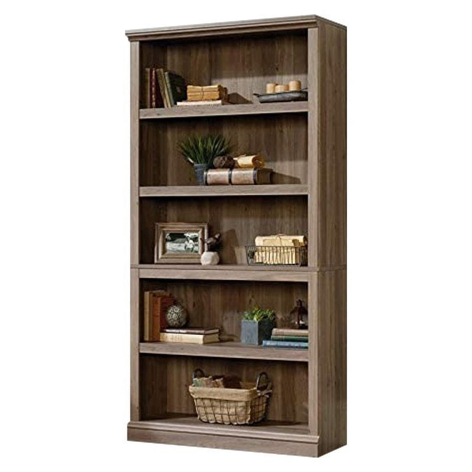 Scranton & Co 5-Shelf Transitional Engineered Wood Bookcase in Salt Oak ...