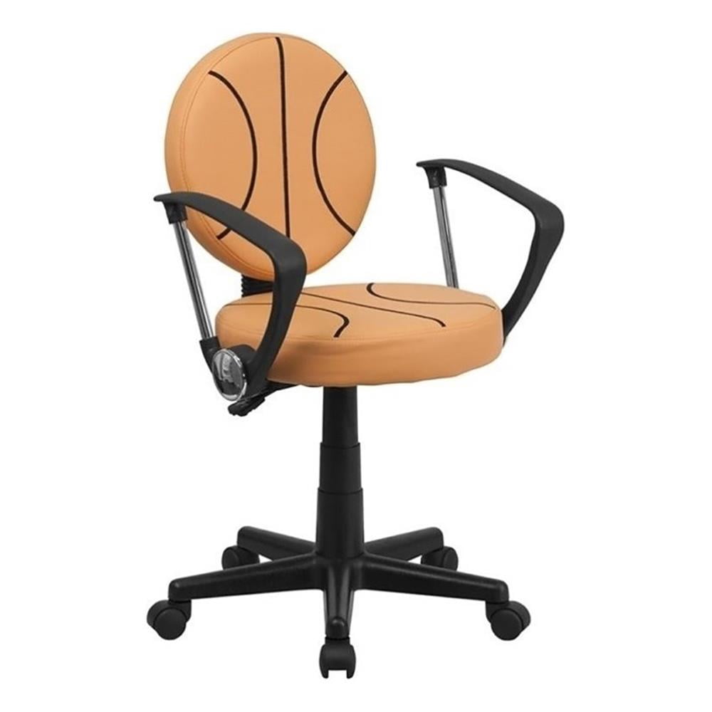 Scranton & Co Vinyl Basketball Task Office Chair in Orange/Black ...