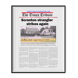 Scranton Strangler Strikes Again Newspaper Article Poster - 18" x 24 ...