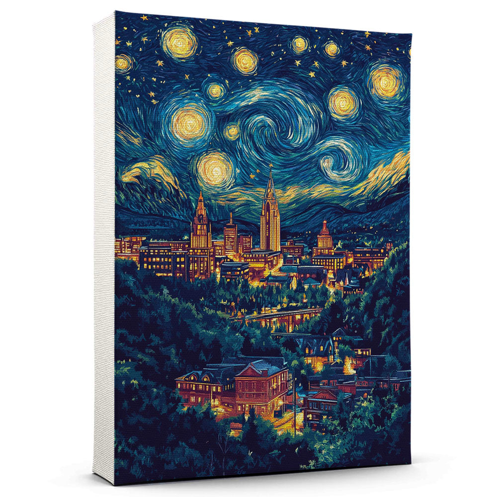 Scranton Travel Canvas Prints, Pennsylvania Starry Night Travel decor ...