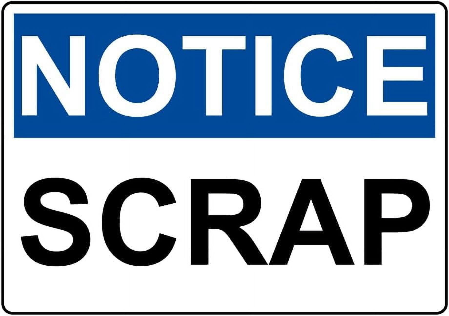 Scrap Sign Safety Signs Style Caution Metal Tin Sign – Bold, High ...