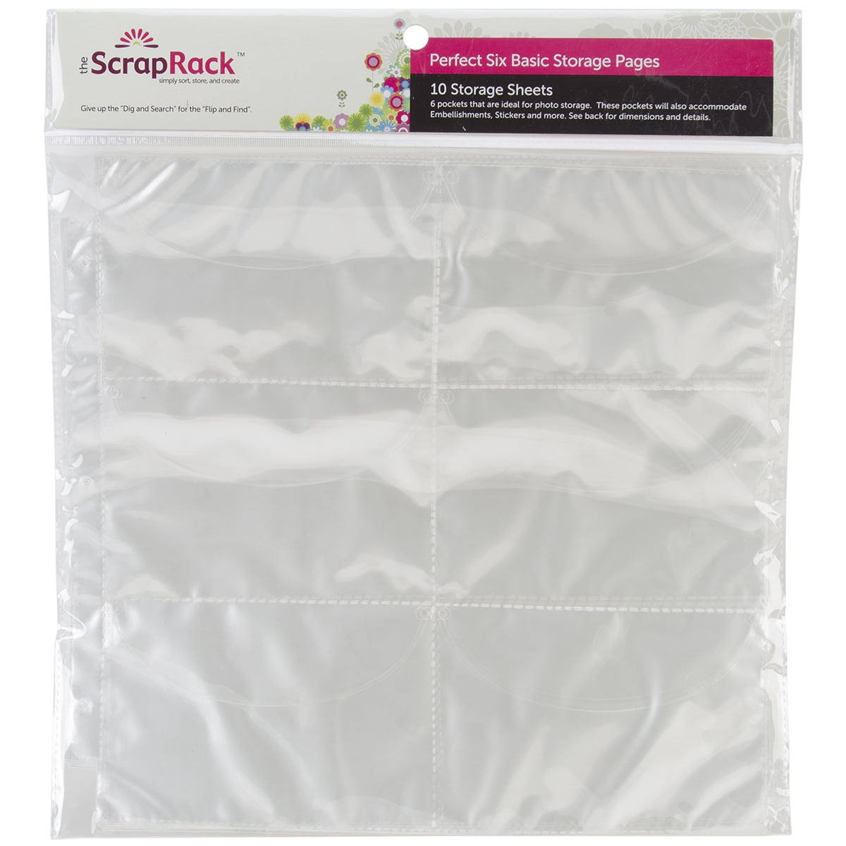 ScrapRack Basic Storage Pages 10/Pkg-Perfect 6 - Walmart.com