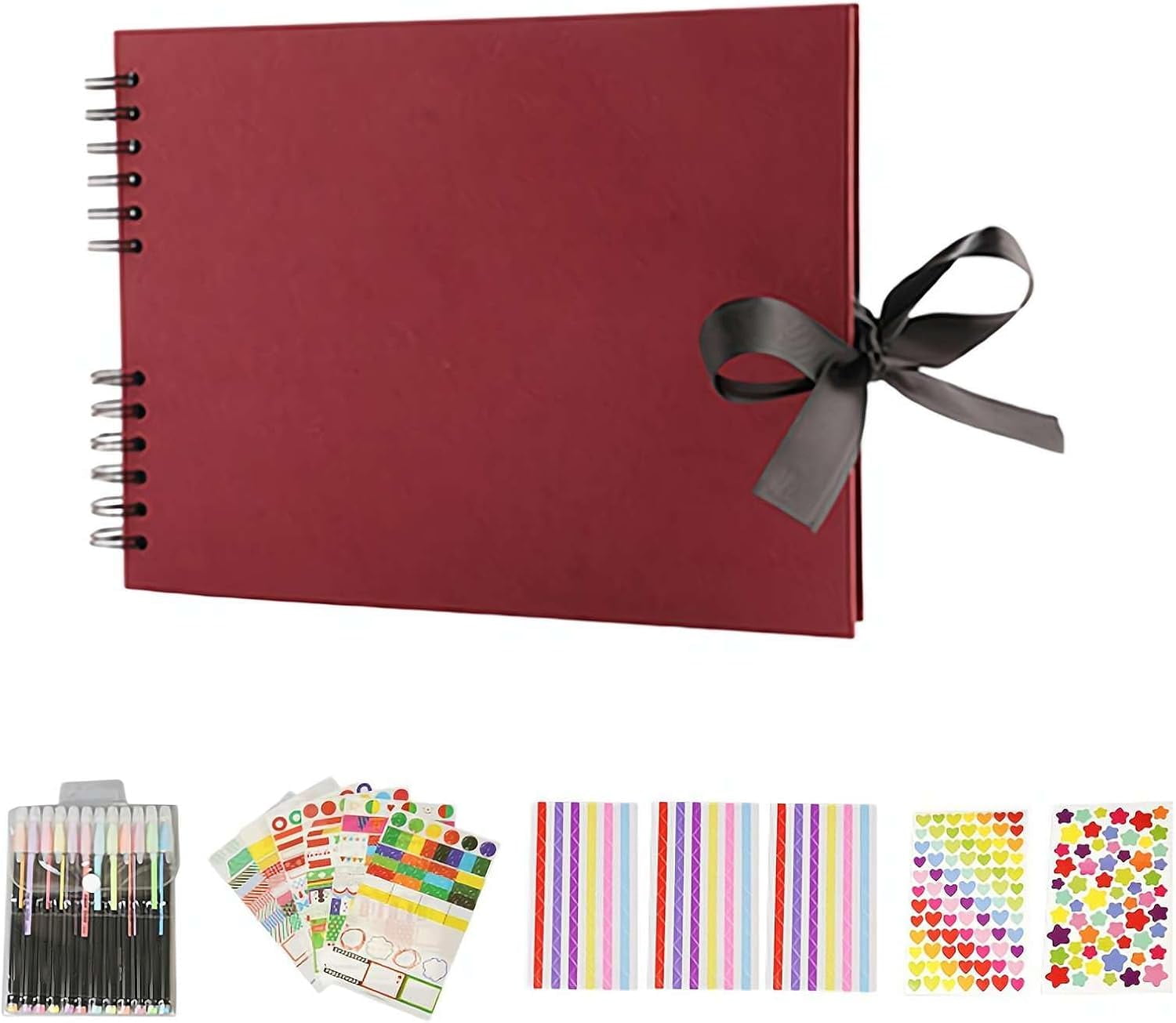 Scrapbook Album 80 Pages,11 * 8 inch Scrapbook Photo Album Hardcover ...