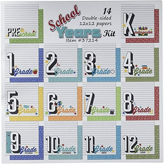 Scrapbook Customs Themed Paper Scrapbook Kit, School Years - Walmart.com