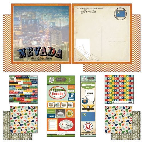 Scrapbook Customs Themed Paper and Stickers Scrapbook Kit, Nevada ...