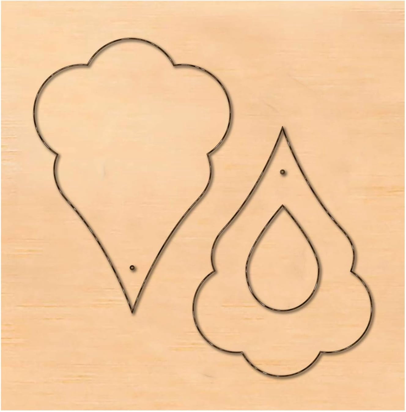 Scrapbook Embossing Wooden Die Cutting Leather Mold Teardrop in Petal ...