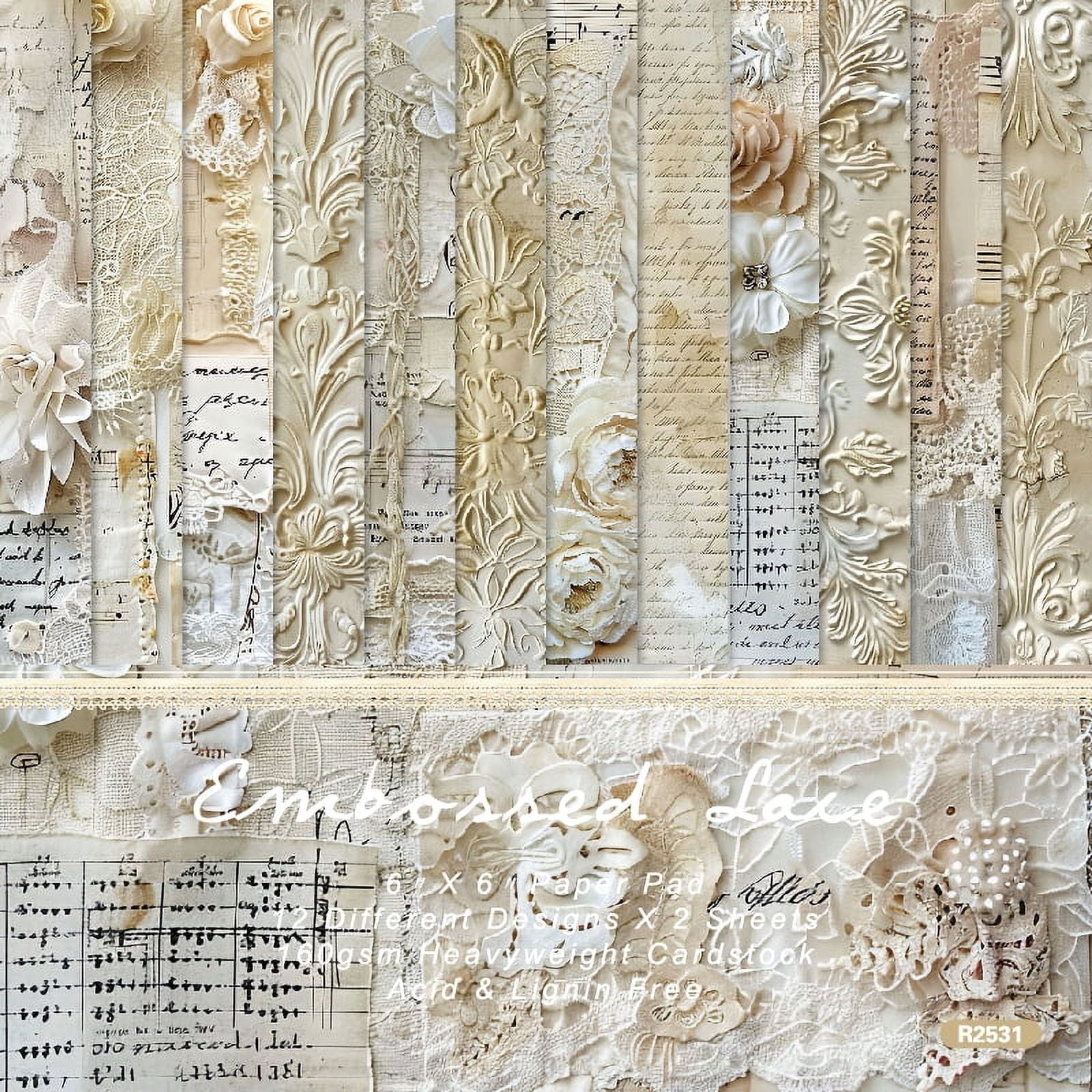 Scrapbook Paper, 24 Sheets 6 x 6 Inch Colored Decoupage Paper ...