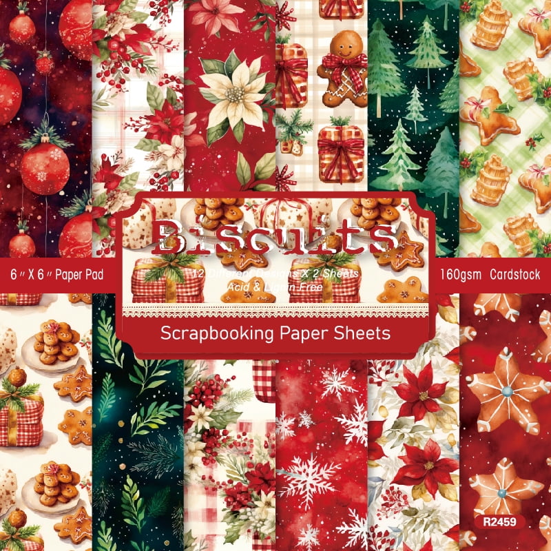 Scrapbook Paper, 24 Sheets Origami Crafts Cardstock Decoupage Paper 6 x ...