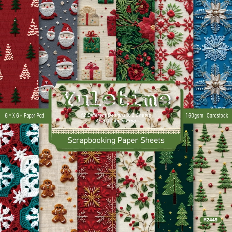 Scrapbook Paper, 24 Sheets Origami Crafts Cardstock Decoupage Paper 6 x ...