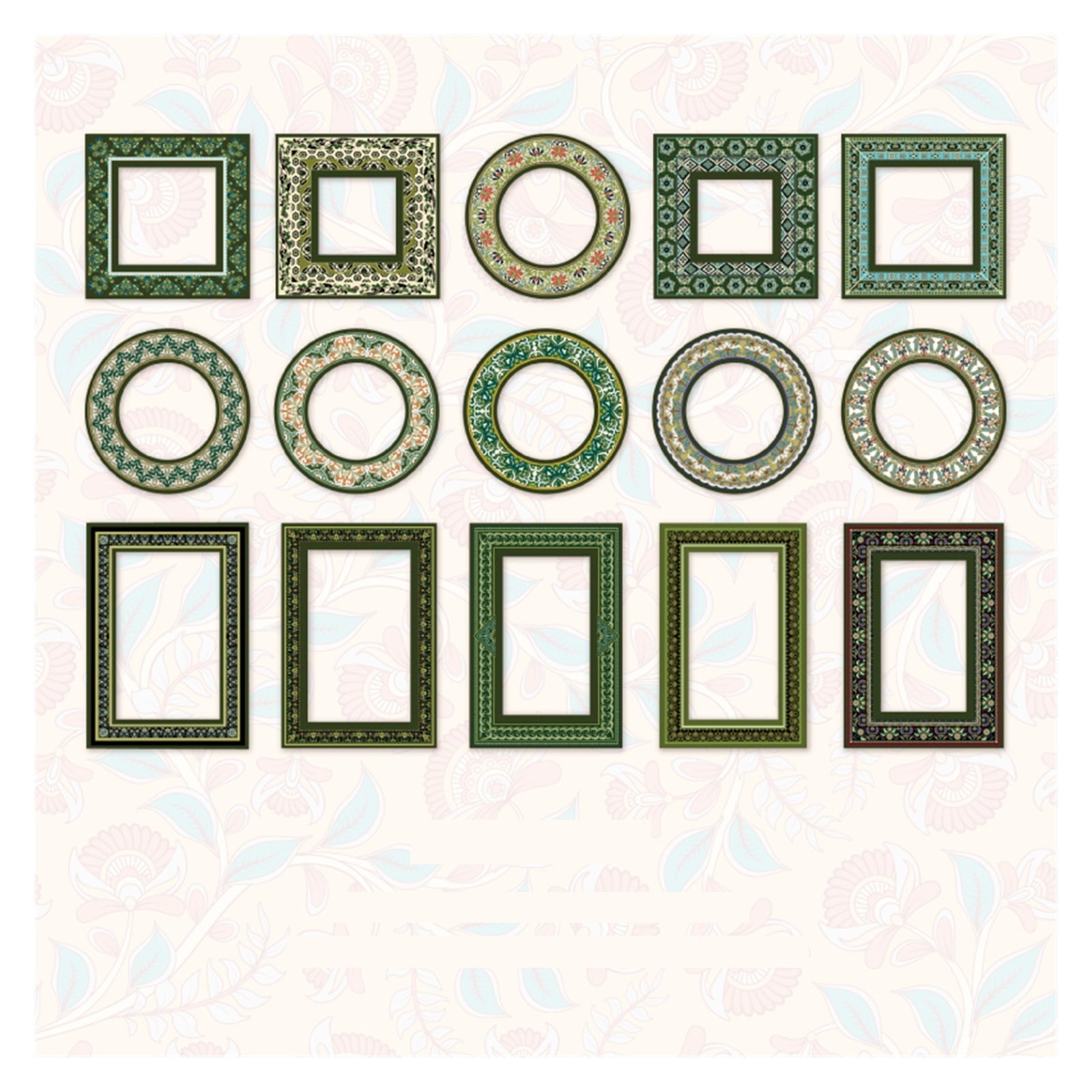 Scrapbook Paper 30 Photo Frames Openwork Square Round Photo Frame ...