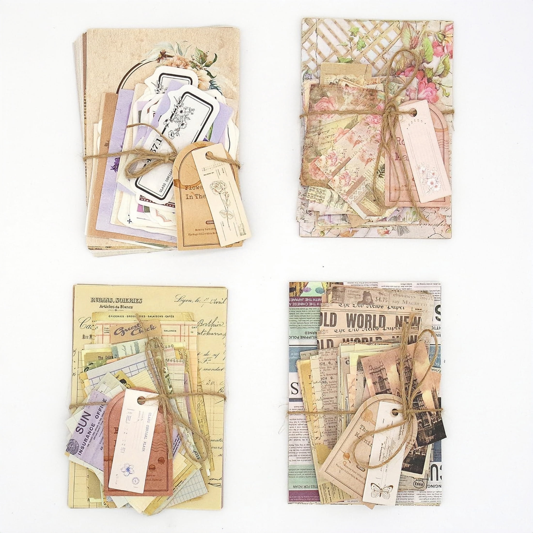 Scrapbook Paper, 400 sheets of journaling supplies for Vintage Crafts ...