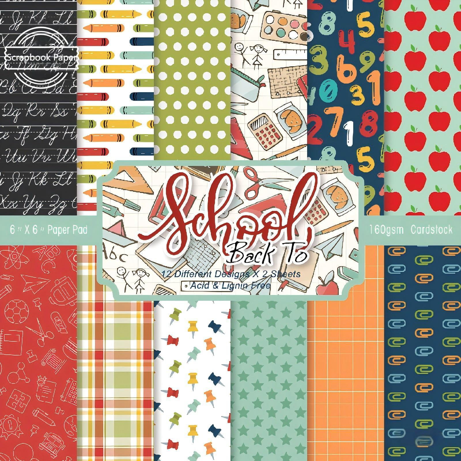 SunWMart Scrapbook Paper, 6x6 Inch 24 Sheet Single Sided Scrapbooking ...