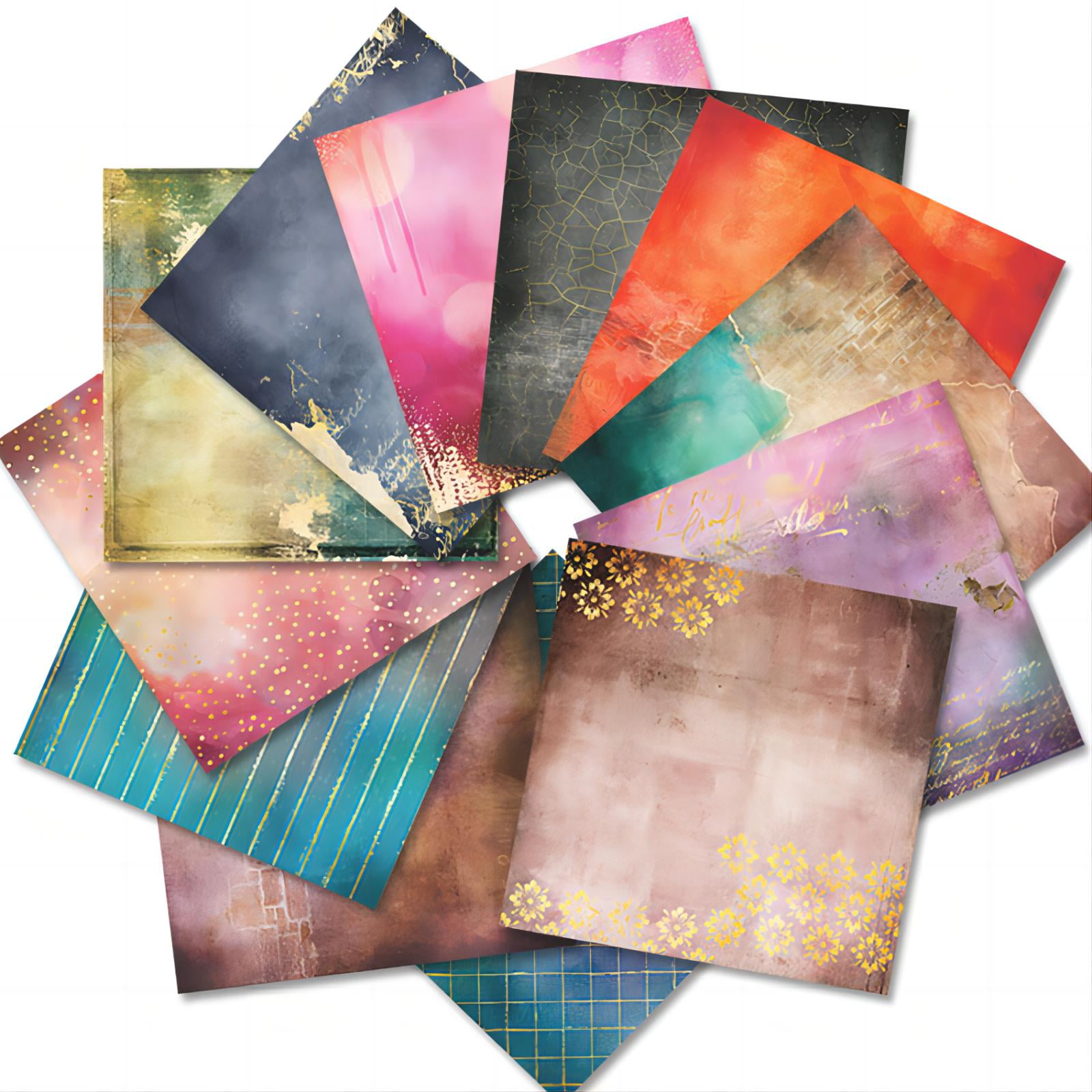 SunWMart Scrapbook Paper, 6x6 Inch 24 Sheets Single-Side Printing ...