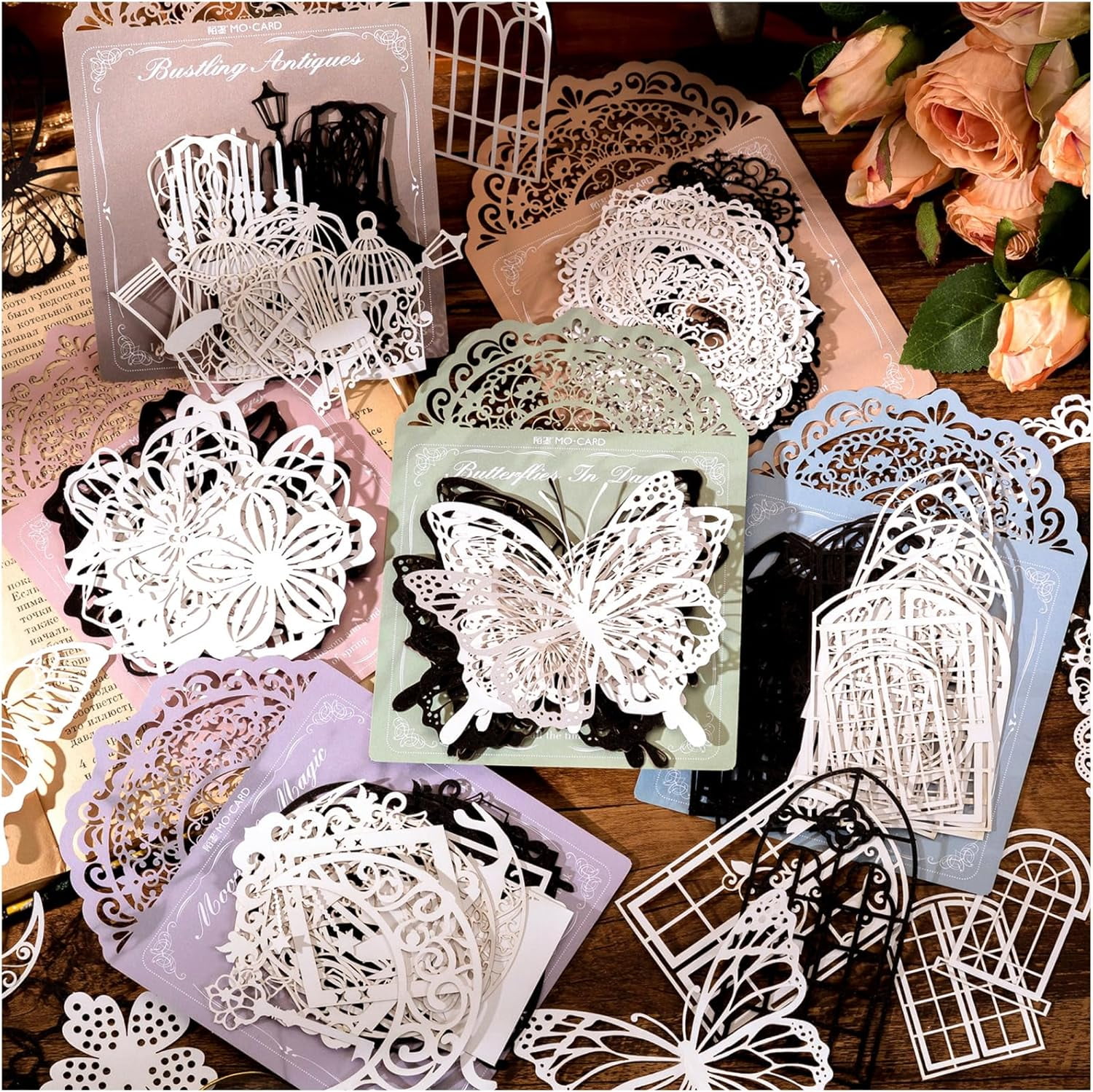 Scrapbook Paper Cutouts for Wedding Scrapbooking Embellishments, 120 ...