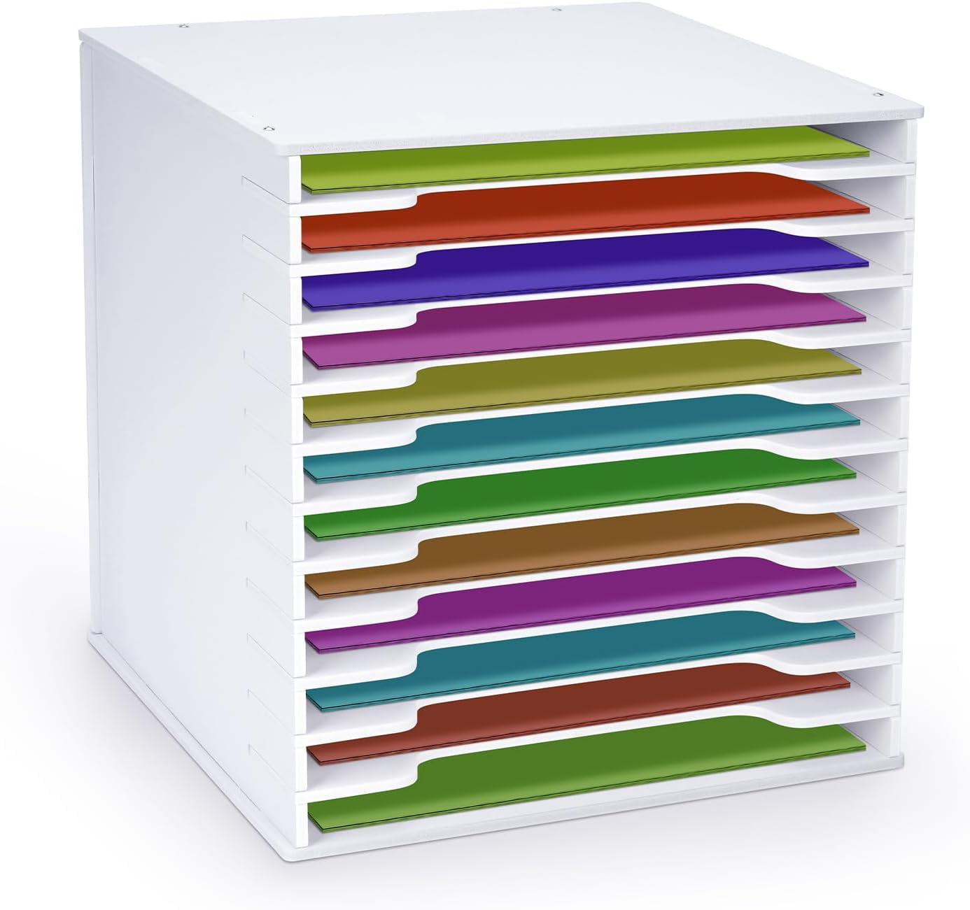 Scrapbook Paper Organizer Adjustable 12 Slot Paper Organizer 12x12 ...