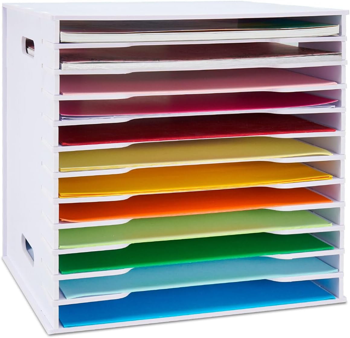 Scrapbook Paper Organizer for Sizes 12" x 12", 12 Slots File Sorter ...